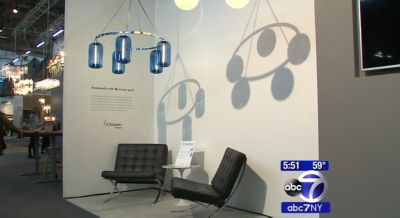 Modern Glass Chandeliers at The Architectural Digest Design Show Make the News