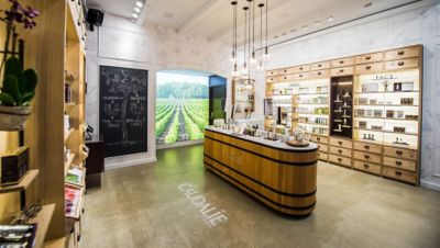 Retail Pendant Lighting Provides a Centerpiece for Caudalie Boutiques ...