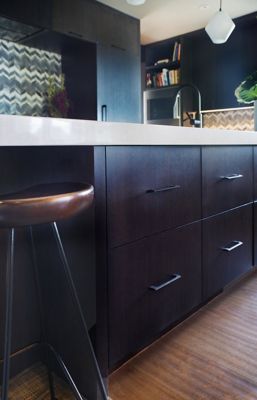 Bold Kitchen Island Pendant Lighting Shines Bright in Boston Home