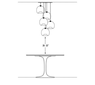Calculating Pendant Height Above a Surface
