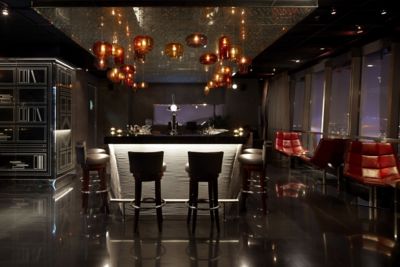 A Warm Grouping of Blown Glass Lights Spotted at Shanghai's Yu Bar