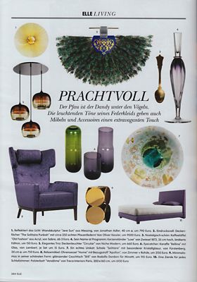 Circular Modern Chandelier Featured in Elle Germany Magazine