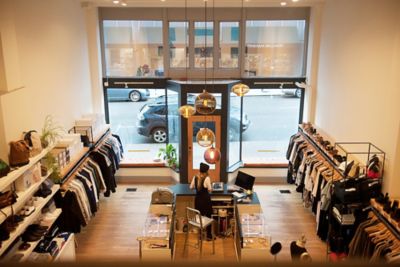 4 Retail Stores with Modern Pendant Lighting Clusters